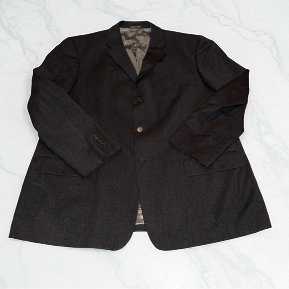 Axcess | Suits & Blazers | Mens Deep Gray Suit Jacket And Pants 48r ...